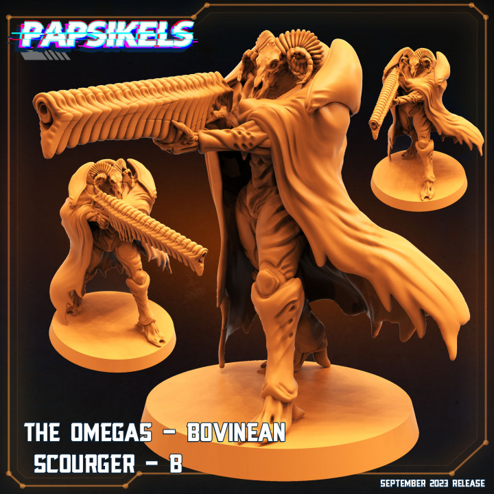 3D Printable OMEGA BOVINEAN SCOURGER - B by PAPSIKELS MINIATURES