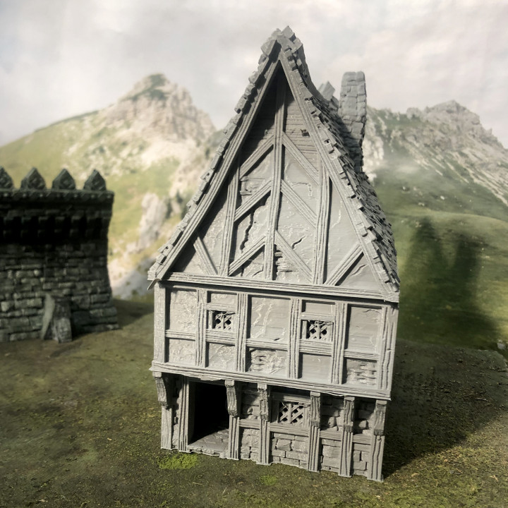 3D Printable Timber Row House Beta by GameScape3D