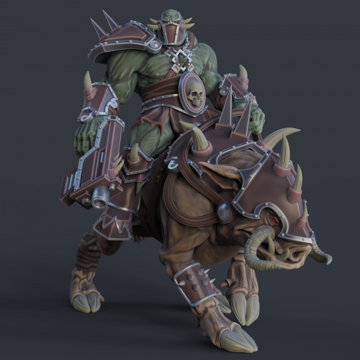 3D Printable Helboar Hog Riders (9 Models) by Dungeons and Dreadnoughts
