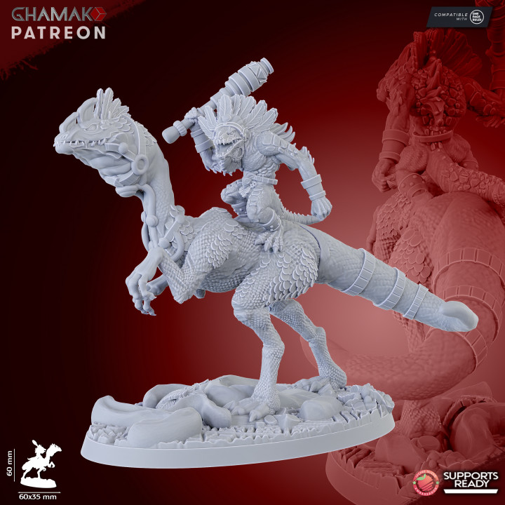 3D Printable Parasauro Warlocks by Ghamak