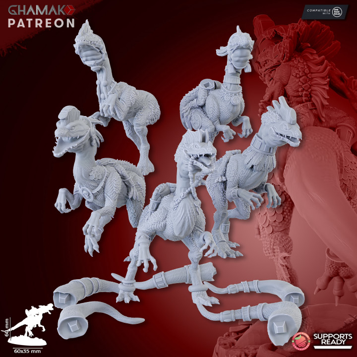 3D Printable Parasauro Warlocks by Ghamak