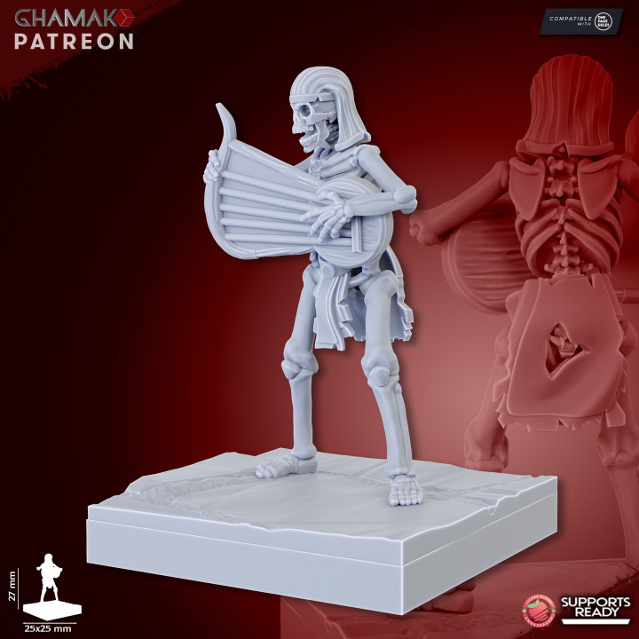 3D Printable Sand Skeletons (Spearmen) by Ghamak