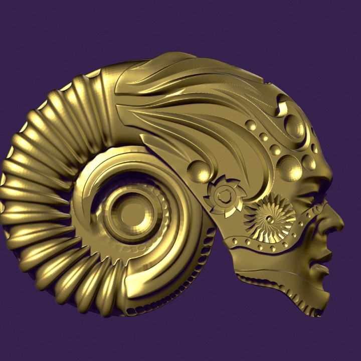 3D Printable abstract head for casting by Viktoriya Kabanova