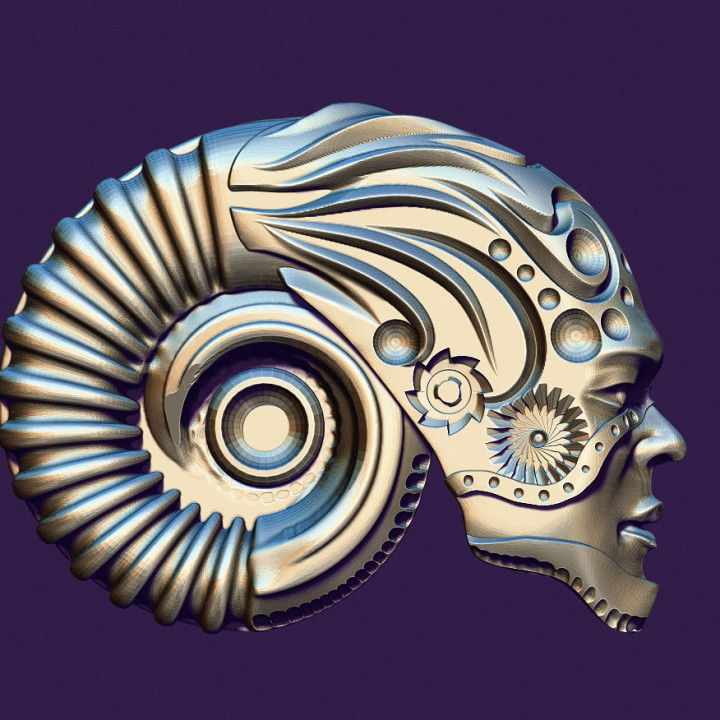 3D Printable abstract head for casting by Viktoriya Kabanova