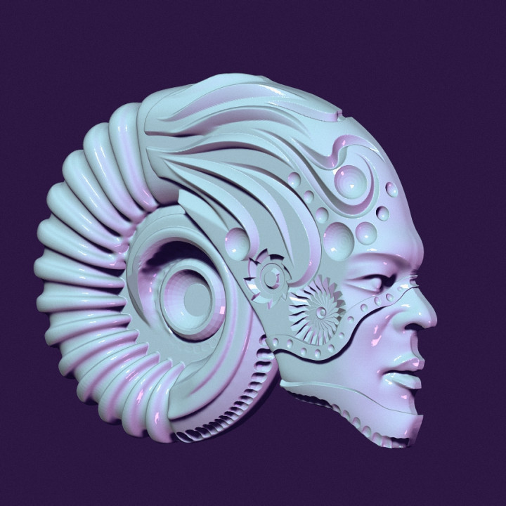 3D Printable abstract head for casting by Viktoriya Kabanova