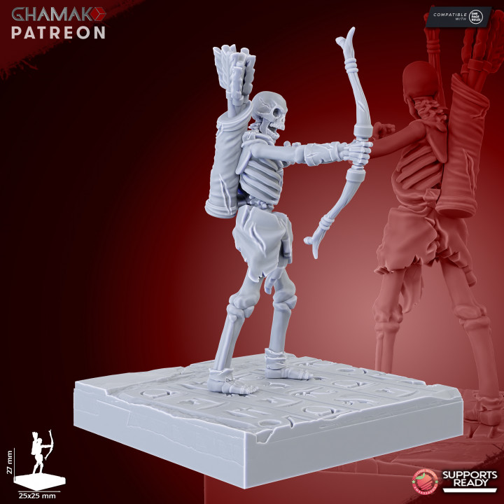 3D Printable Sand Skeletons (Archers) by Ghamak