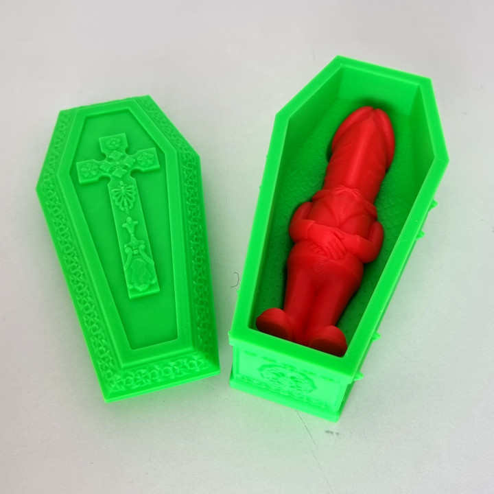 3D Printable Mr Dicky Coffin by iradj3d