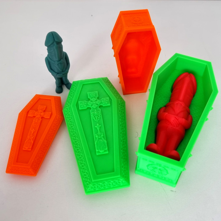3D Printable Mr Dicky Coffin by iradj3d
