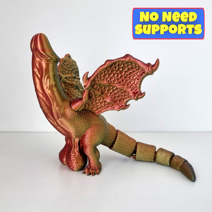 3D Printable Flying Dicky Dragon by iradj3d
