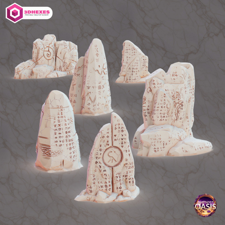 3D Printable Guarding Runes Set by 3DHexes