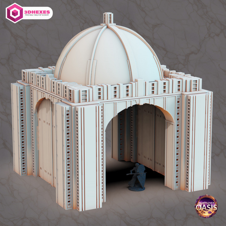 3D Printable Monumental Modular Temple Set by 3DHexes