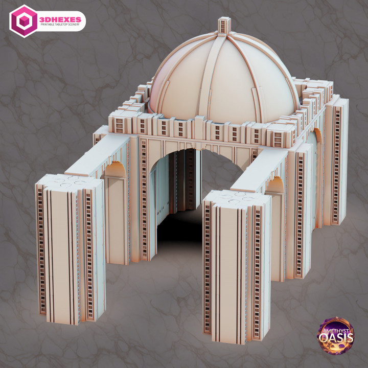 3D Printable Monumental Modular Temple Set by 3DHexes