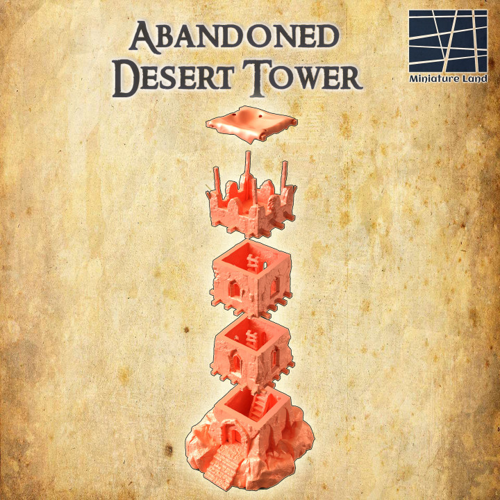 3D Printable Abandoned Desert Tower - Tabletop Terrain - 28 MM by ...