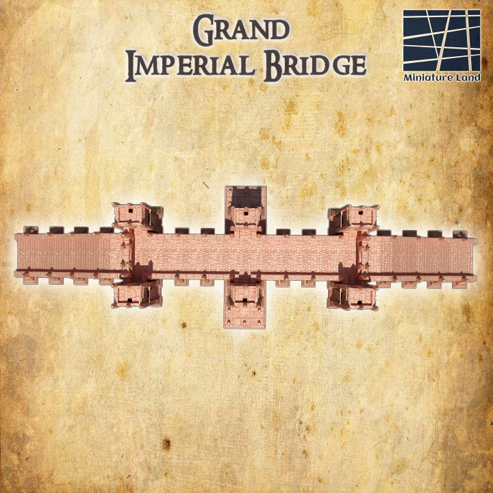 3D Printable Grand Imperial Bridge - Tabletop Terrain - 28 MM by ...