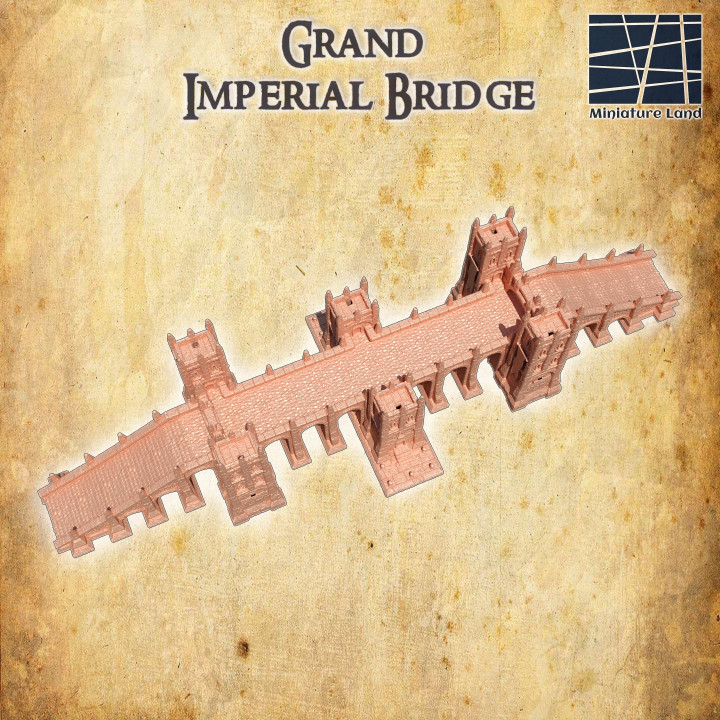 3D Printable Grand Imperial Bridge - Tabletop Terrain - 28 MM by ...