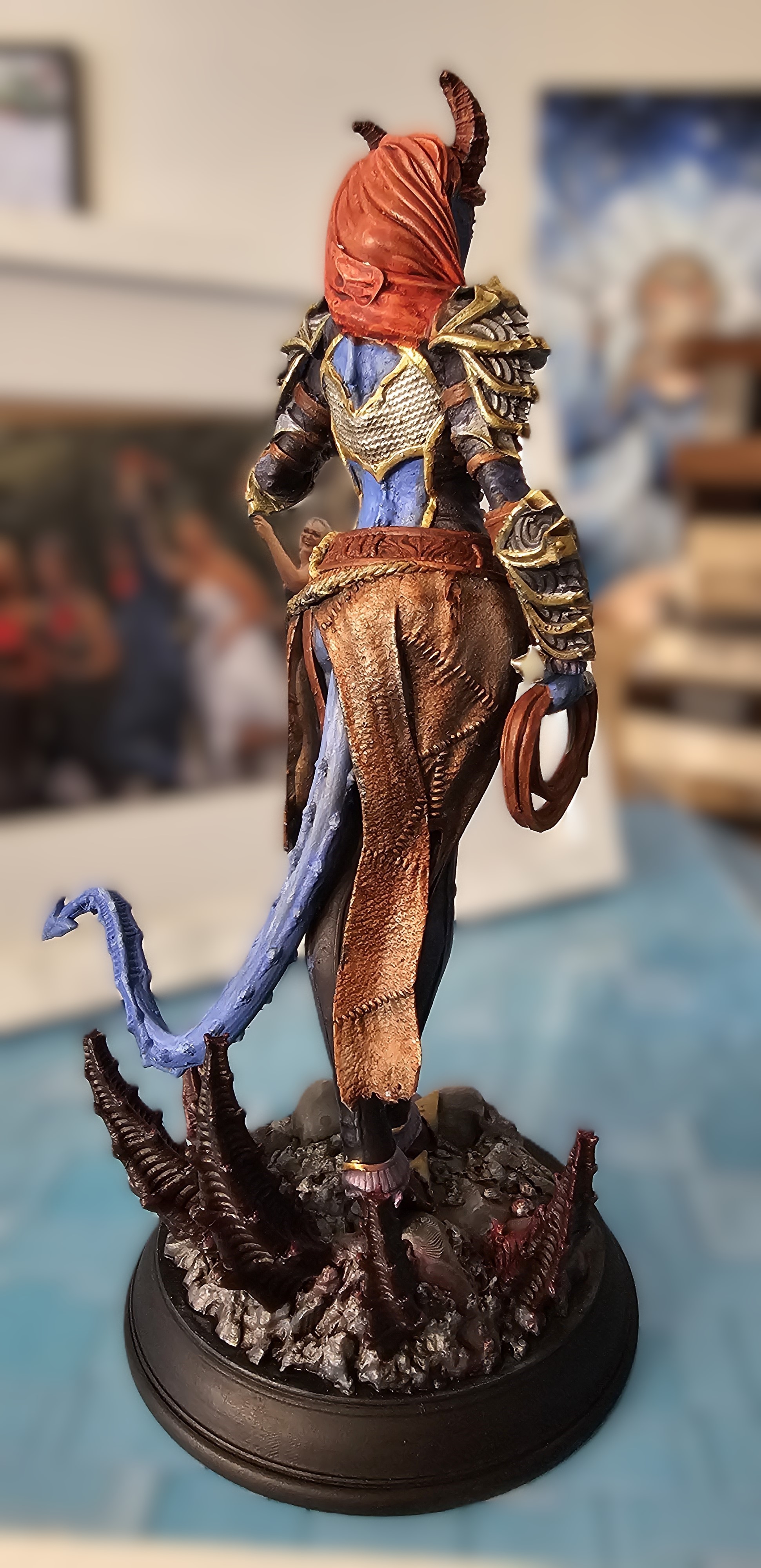 3D Printable Tiefling Fiend Warlock - Skardi of the Third by DM Stash