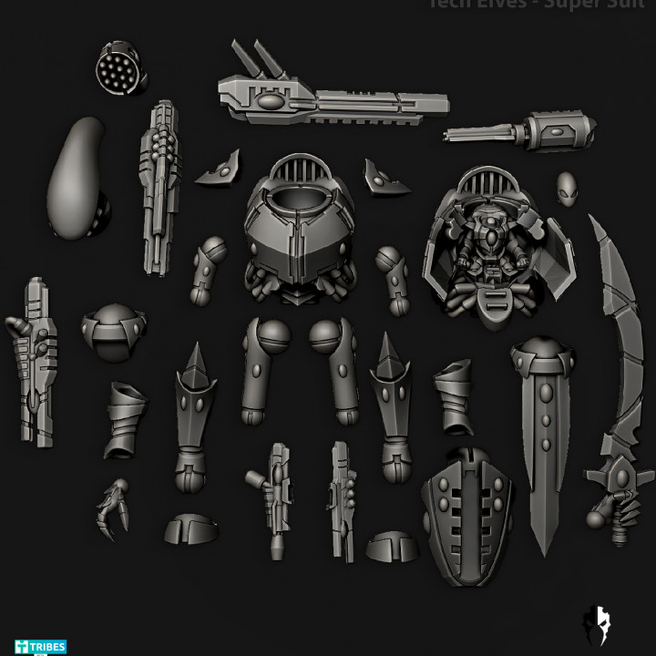 3D Printable Tech Elves - Elites by Edge Miniatures