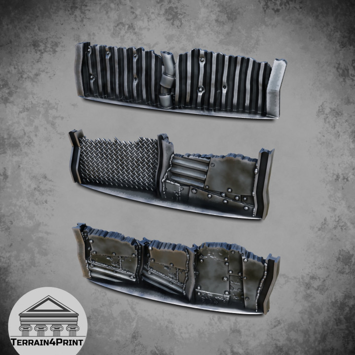 3D Printable Orky or post apocalyptic fence by Terrain4Print
