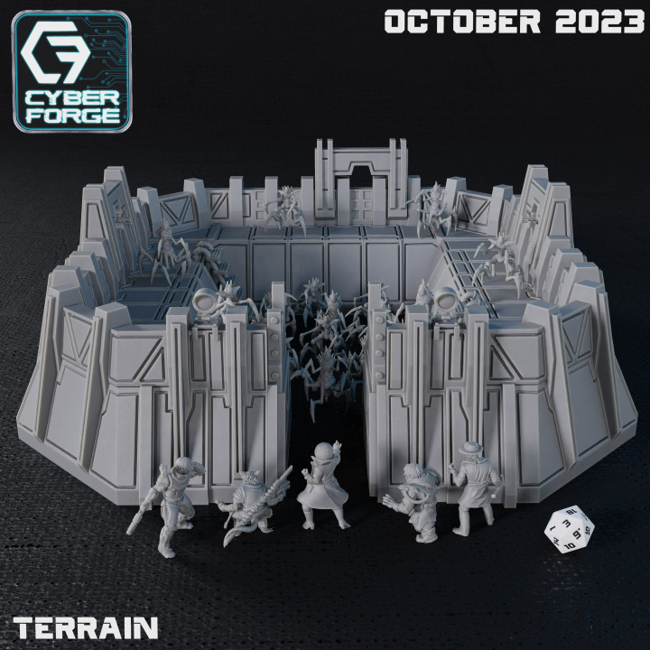 3D Printable Cyber Forge - October 2023 Release by Titan Forge Miniatures