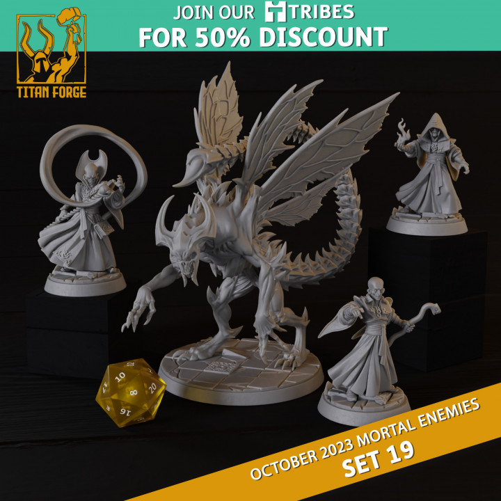 3D Printable RPG - Monsters DnD 5e - Mortal Enemies Set 19 by Titan ...