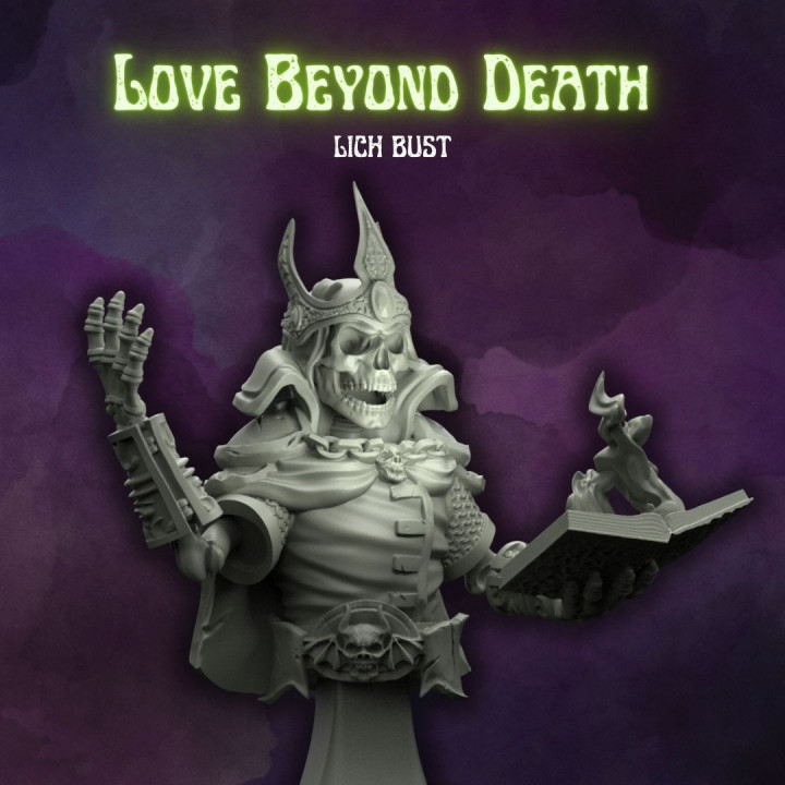 3D Printable Love Beyond Death: Lich Bust by Apache-Studio