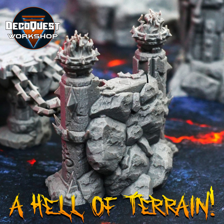 3D Printable Hell modular platforms by DecoQuest Workshop