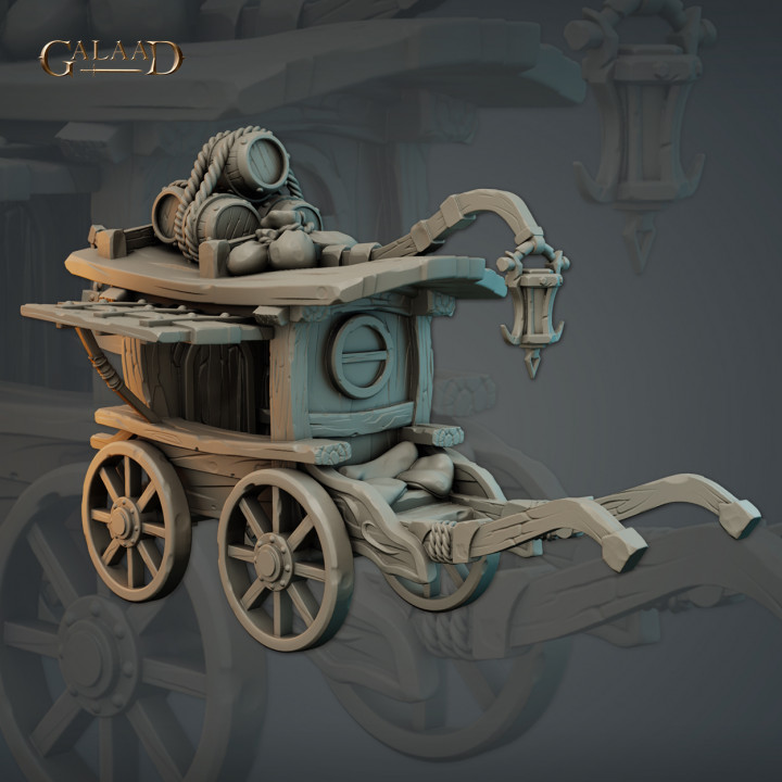 3D Printable Merchant Caravan by Galaad Miniatures