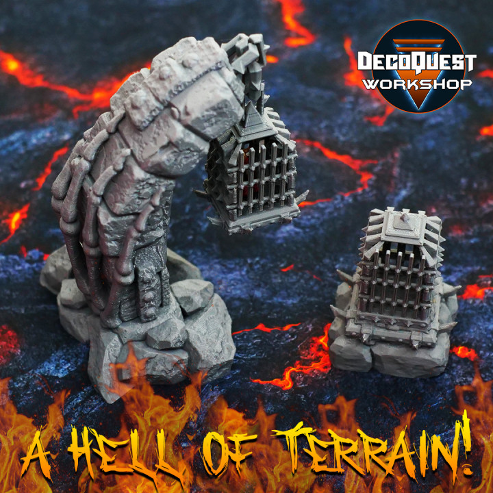 3D Printable Hell cages by DecoQuest Workshop