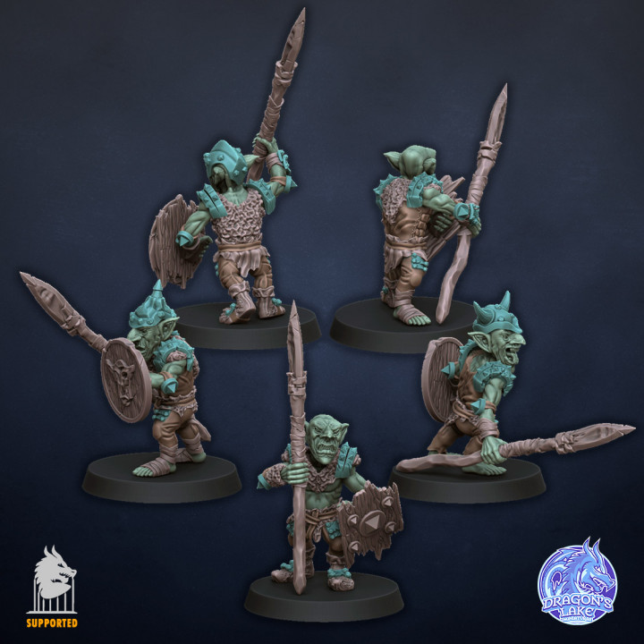 3D Printable Goblin Rabble by Dragon's Lake Miniaturas