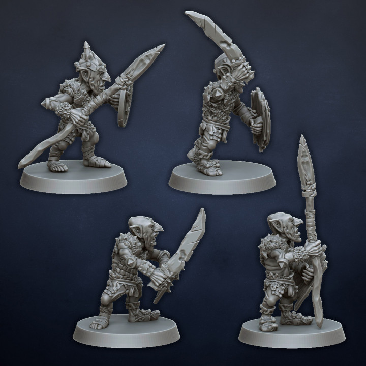 3D Printable Goblin Rabble by Dragon's Lake Miniaturas