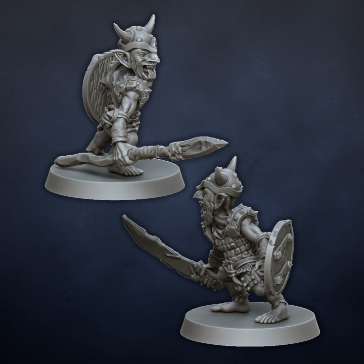 3D Printable Goblin Rabble by Dragon's Lake Miniaturas
