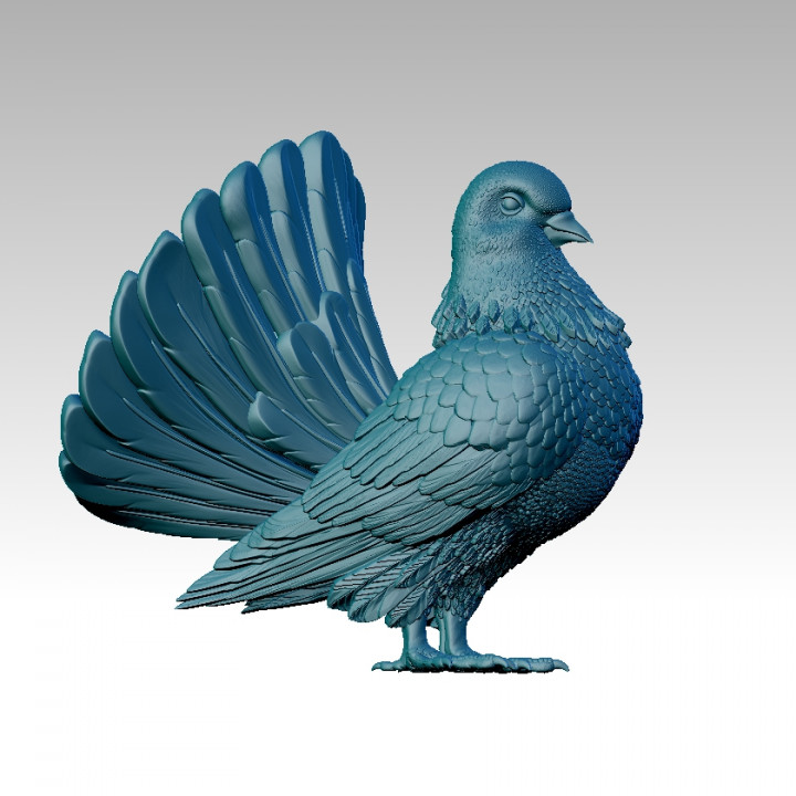3D Printable pigeon by Dmitry Tishchenkov