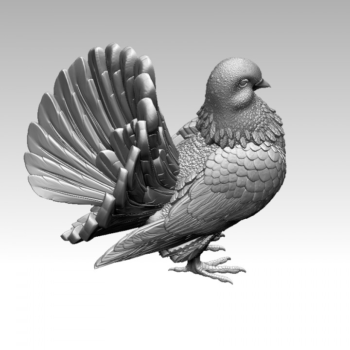 3D Printable pigeon by Dmitry Tishchenkov