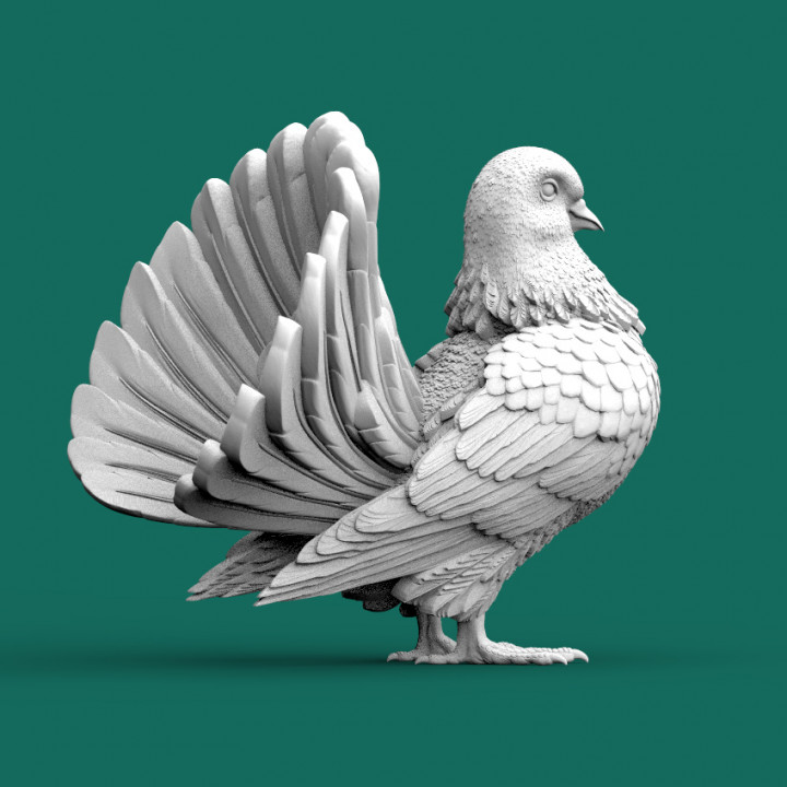 3D Printable pigeon by Dmitry Tishchenkov