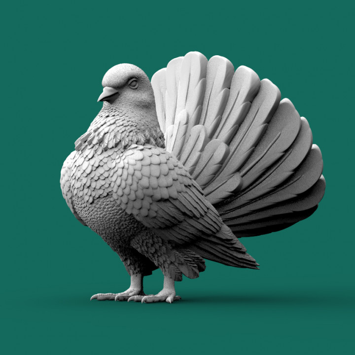 3D Printable pigeon by Dmitry Tishchenkov