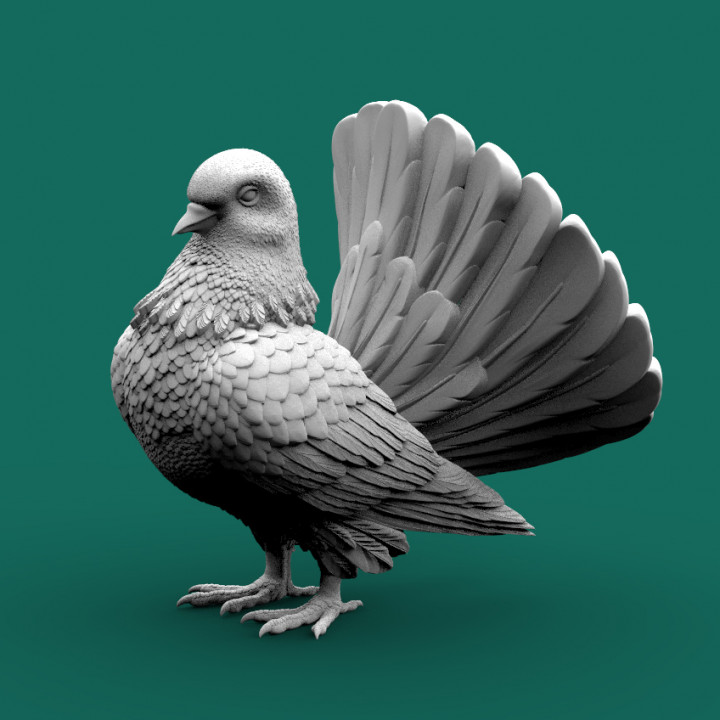 3D Printable pigeon by Dmitry Tishchenkov