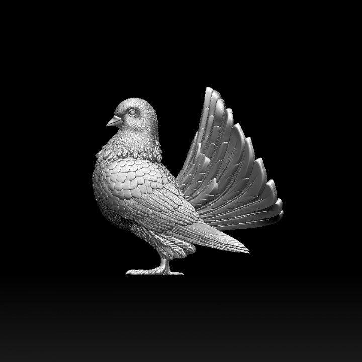 3D Printable pigeon by Dmitry Tishchenkov