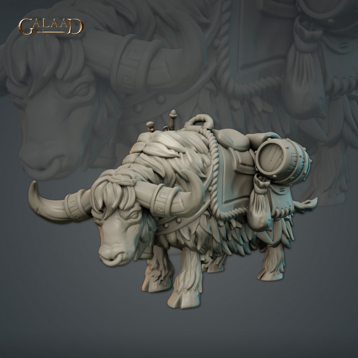 3D Printable Yak traveler by Galaad Miniatures