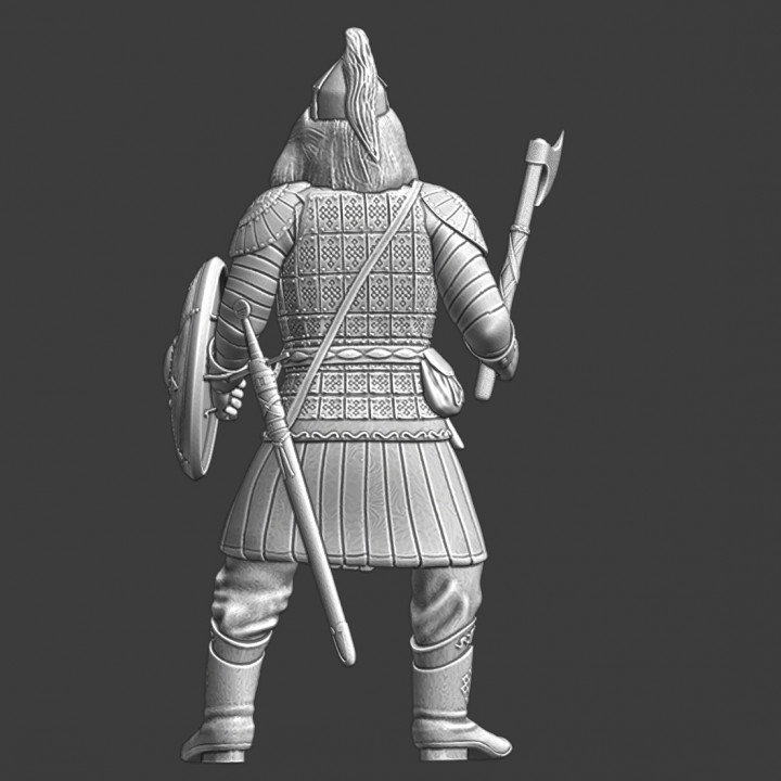 3D Printable Golden Horde Mongol Warrior with axe by Northern Crusades ...