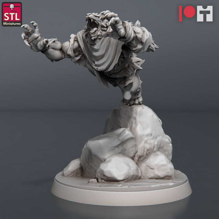 3D Printable Wolves&Werewolves Set by STL Miniatures