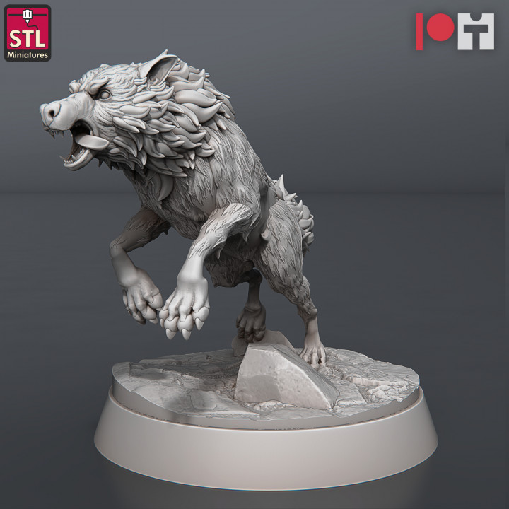 3D Printable Wolves&Werewolves Set by STL Miniatures