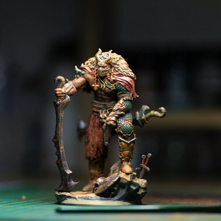 3D Print of Xander, Chaos Upbringer (Half-Demon Fighter) by acohacoh
