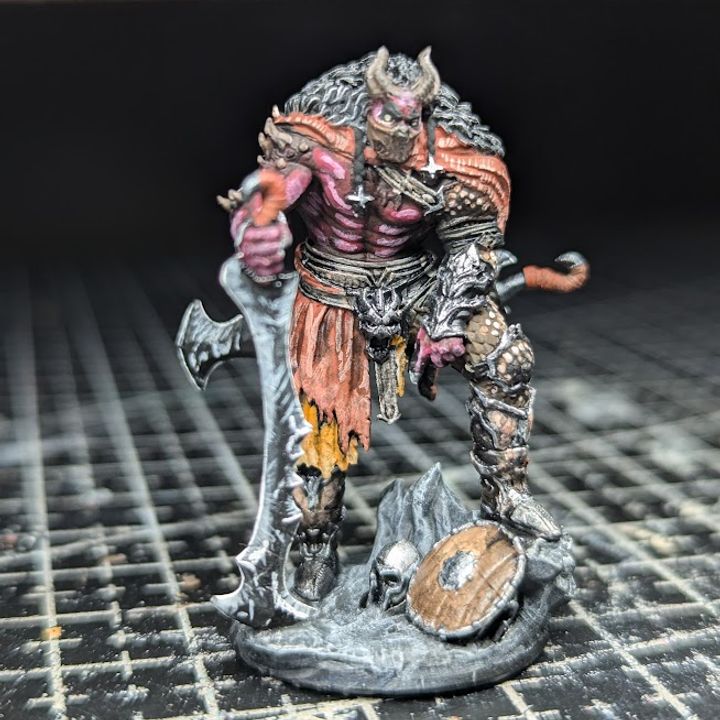 3D Print of Xander, Chaos Upbringer (Half-Demon Fighter) by BlackCattus