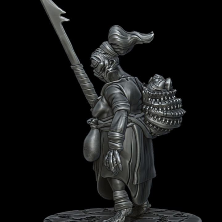 3D Printable Deep One Hybrid Female by Wundervale Games