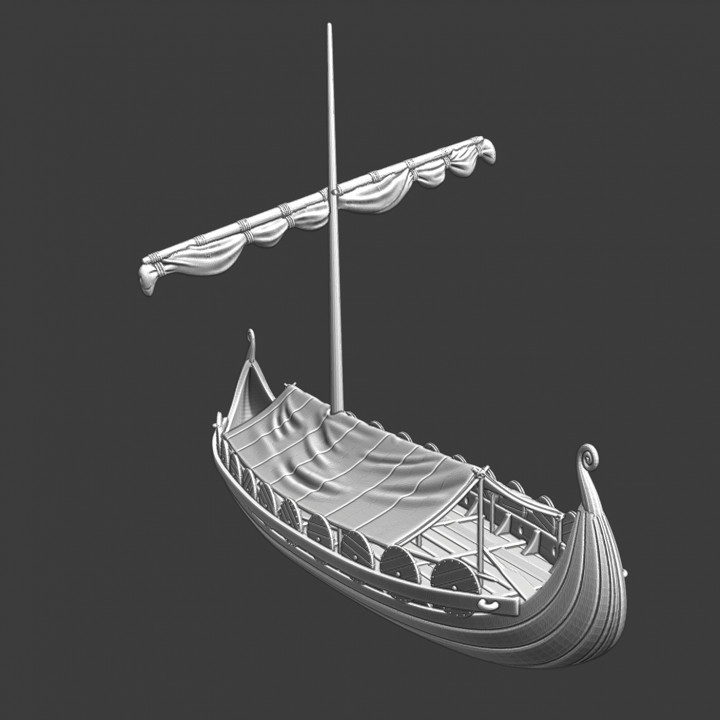 3D Printable Viking ship model with tent/cover by Northern Crusades ...