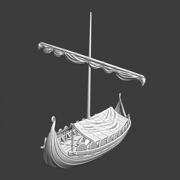 3D Printable Viking ship model with tent/cover by Northern Crusades ...
