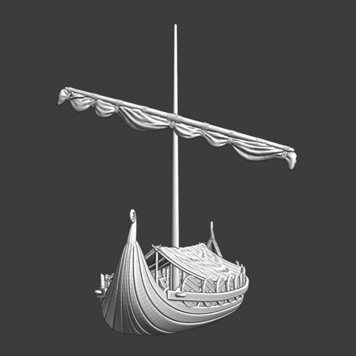 3D Printable Viking ship model with tent/cover by Northern Crusades ...
