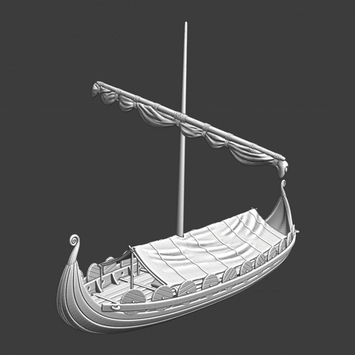 3D Printable Viking ship model with tent/cover by Northern Crusades ...