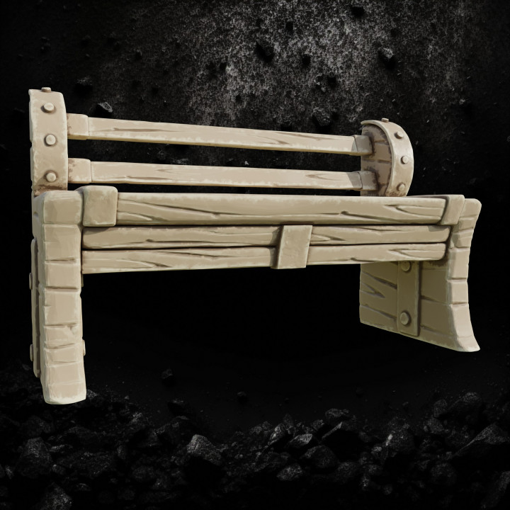 3D Printable Wood Bench by Galandir's Pit & Cie