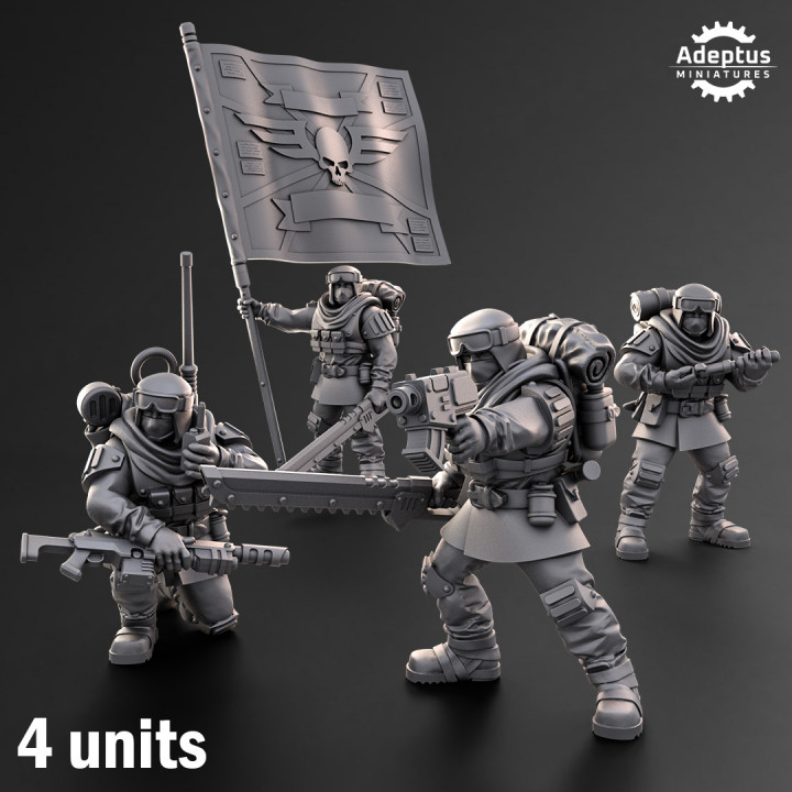 3D Printable Command Squad. Khaleeth Regiment. Imperial Guard by ...